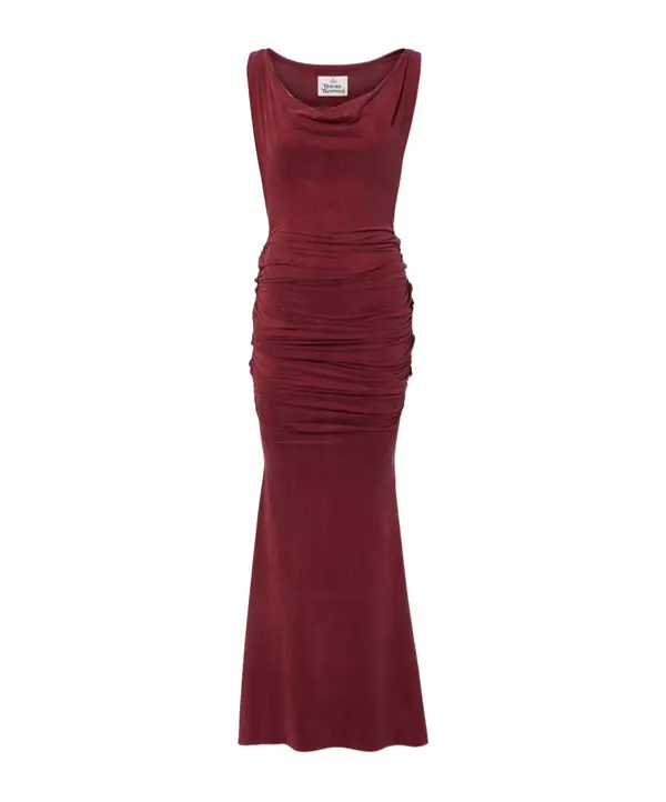 VIVIENNE WESTWOOD Draped Jersey Maxi Dress - Red