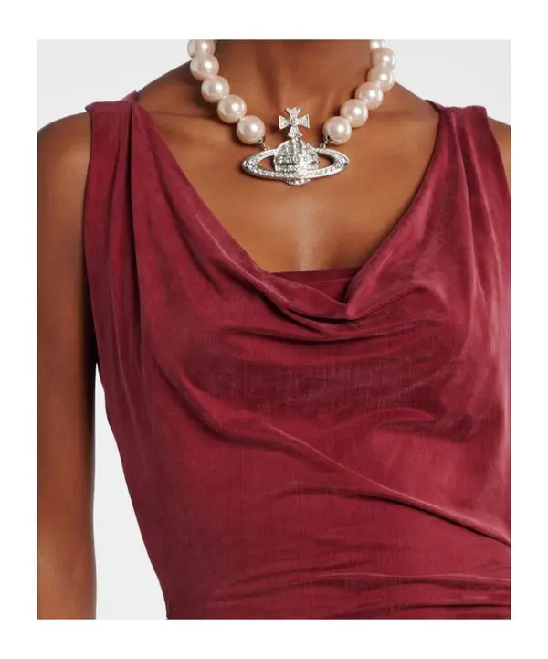 VIVIENNE WESTWOOD Draped Jersey Maxi Dress - Red