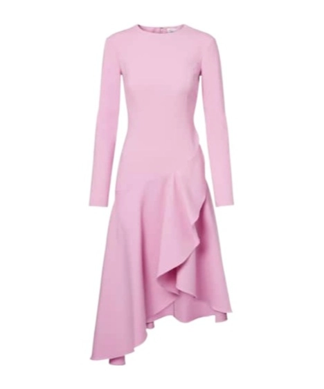 Oscar De La Renta Asymmetric Wool-blend Cocktail Dress