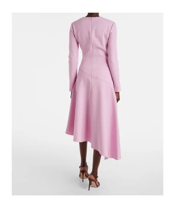 Oscar De La Renta Asymmetric Wool-blend Cocktail Dress