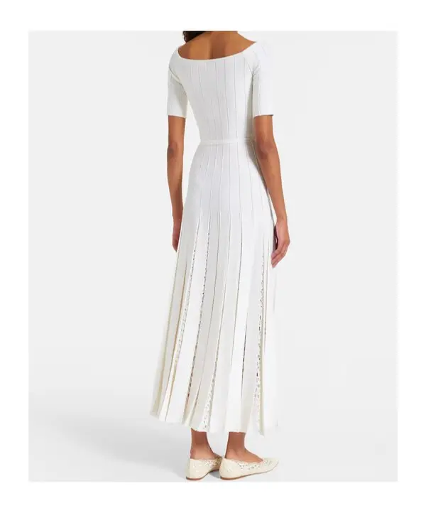 Gabriela Hearst Off-the-shoulder Short-sleeved Dress With Detachable Belt