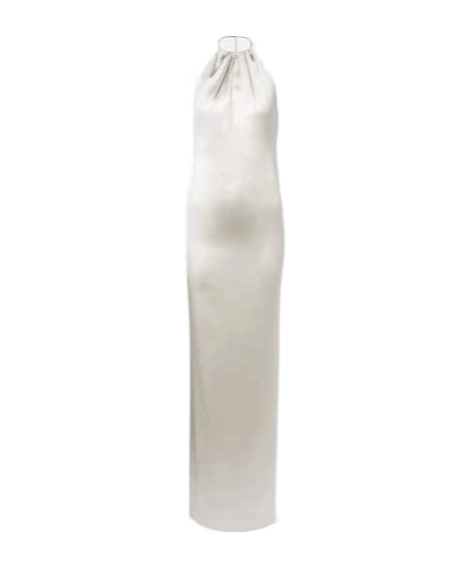 Ralph Lauren Corra Halterneck Satin Gown