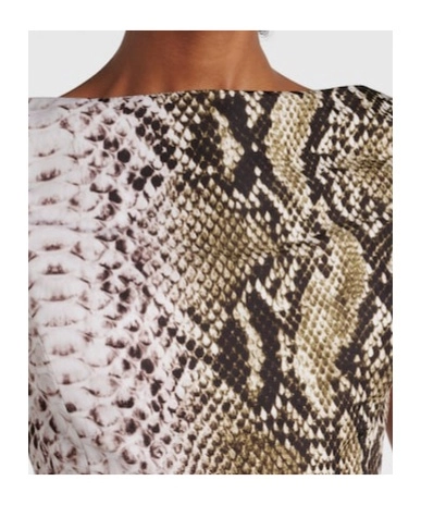 Oscar De La Renta Snake-print Faille Minidress