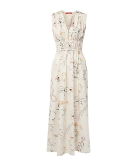 Altuzarra Fie Printed Cotton-blend Midi Dress - White