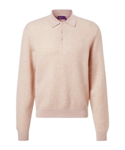 Ralph Lauren Cashmere Polo Sweater - Nude