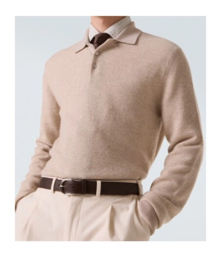 Ralph Lauren Purple Label Cashmere Polo Sweater
