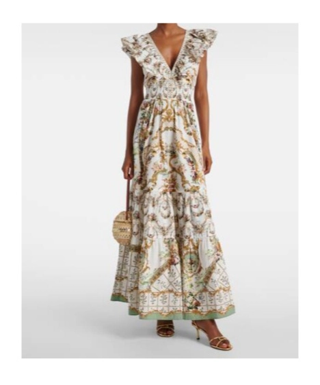 Camilla Floral Ruffled Cotton Maxi Dress