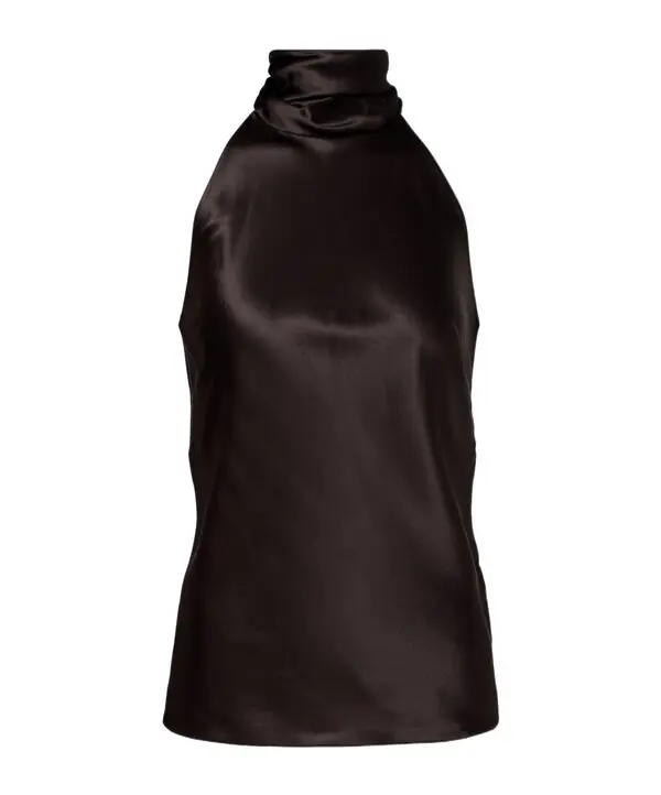 Ralph Lauren Chilton Halterneck Silk-blend Top