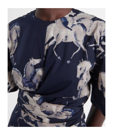 Altuzarra Kirsty Printed Cotton-blend Midi Wrap Dress