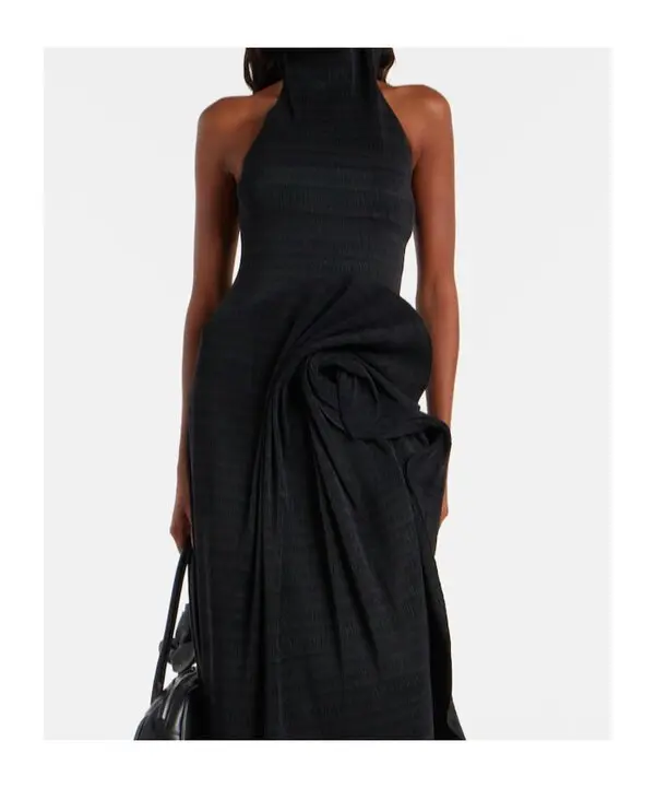 Magda Butrym Sleeveless Shirred Turtleneck Top