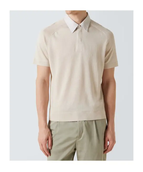 Dunhill Linen And Silk Polo Shirt