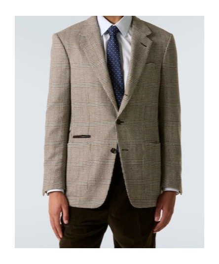 Dunhill Checked Wool And Cashmere Blazer