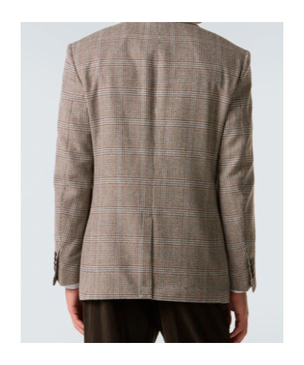 Dunhill Checked Wool And Cashmere Blazer