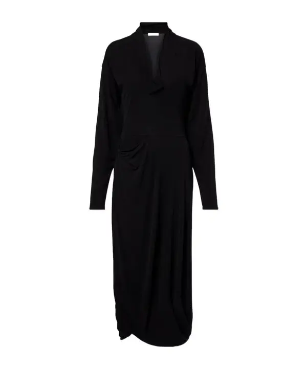 LEMAIRE Draped Crepe Jersey Maxi Dress