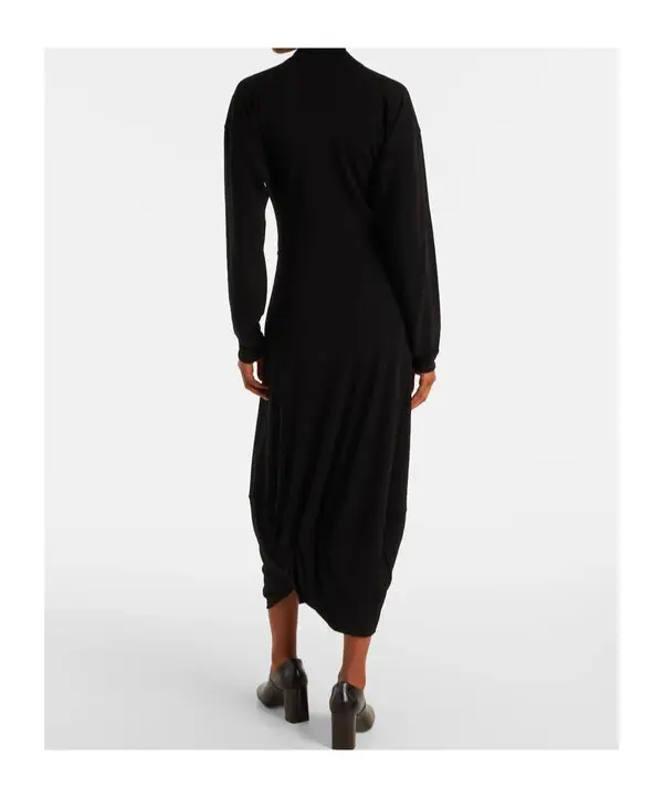 LEMAIRE Draped Crepe Jersey Maxi Dress