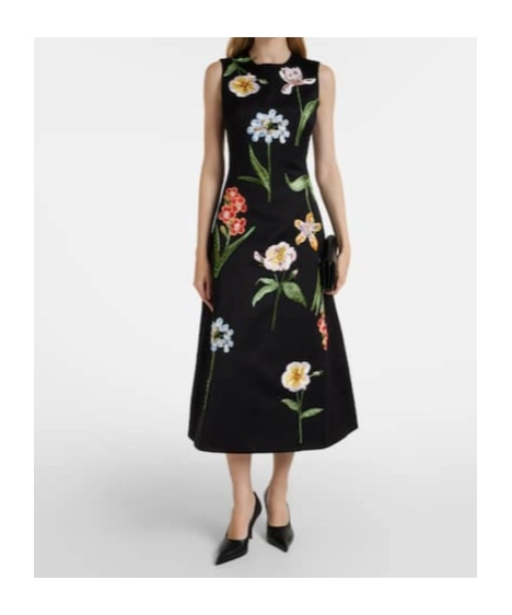 LEO Lin Cleo Floral Midi Dress