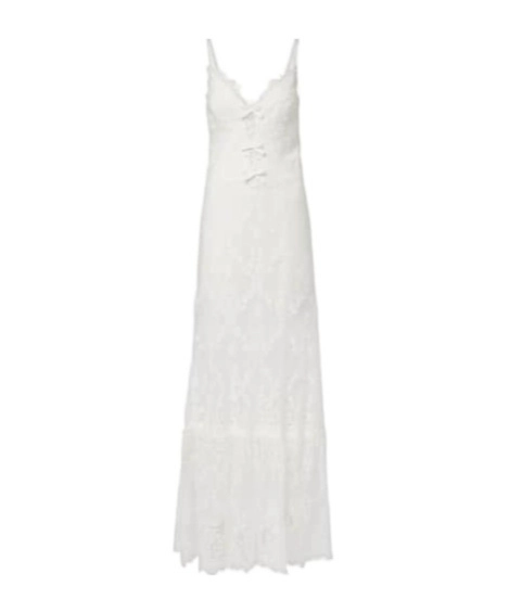 Elie Saab Cotton-blend Lace Gown - White