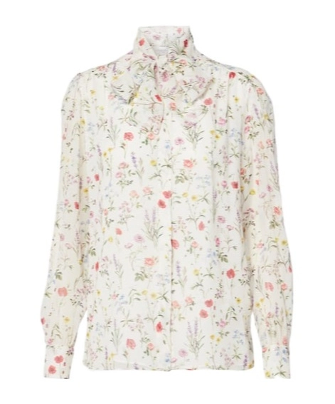 Giambattista Valli Floral Silk Blouse