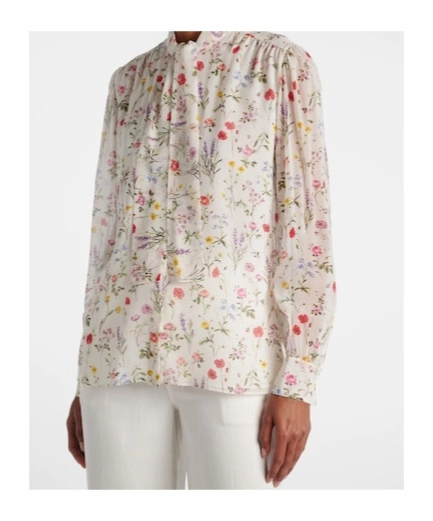 Giambattista Valli Floral Silk Blouse