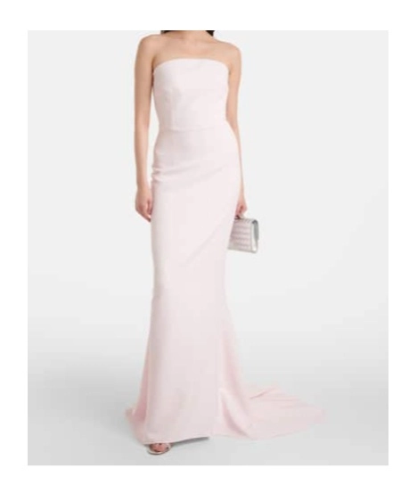 SAFIYAA LONDON Sofie Embellished Crêpe Bustier Gown