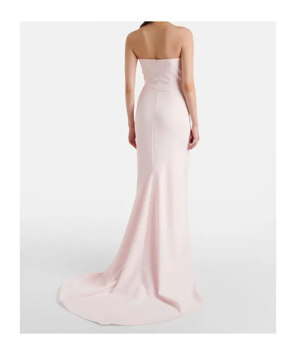 SAFIYAA LONDON Sofie Embellished Crêpe Bustier Gown