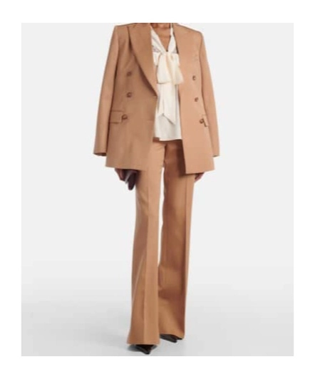 Stella McCartney Bow-detail Lace-trimmed Silk Blouse