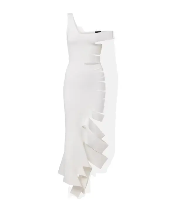 MUGLER One-shoulder Cutout Dress