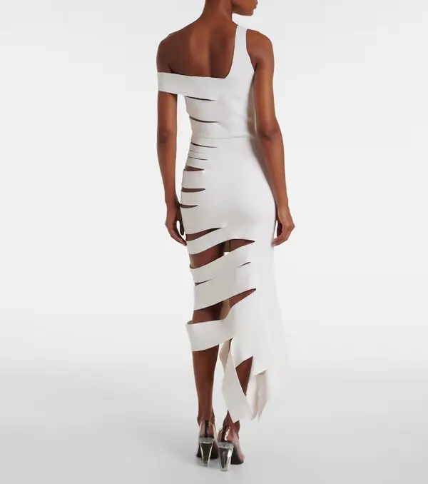 MUGLER One-shoulder Cutout Dress