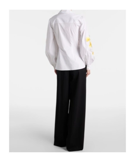 Carolina Herrera Floral Cotton-blend Poplin Shirt