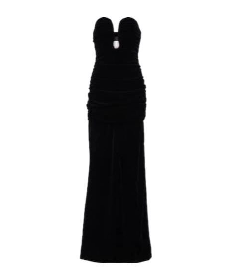 Carolina Herrera Ruched Velvet Bustier Gown