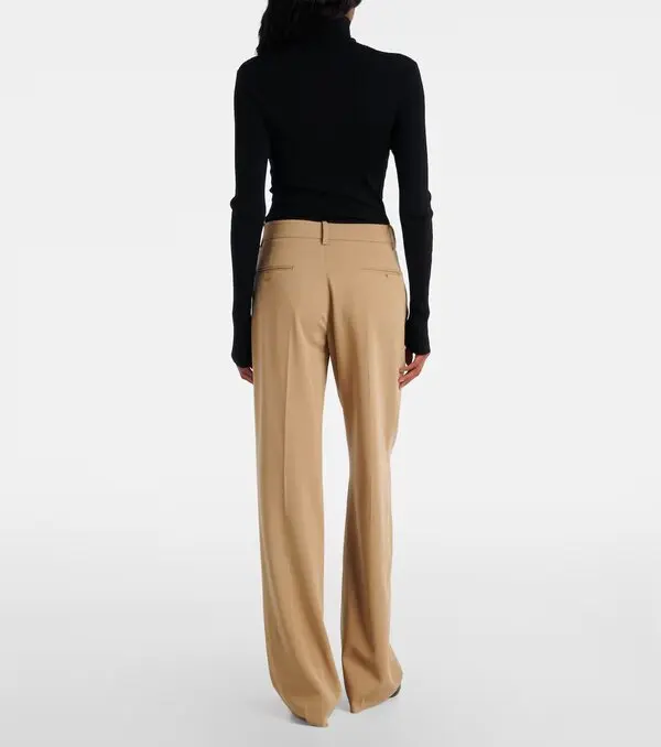 Ralph Lauren Corrine Low-rise Wool Wide-leg Pants