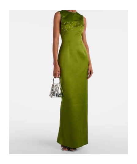 EMILIA WICKSTEAD Amadine Embellished Satin Gown