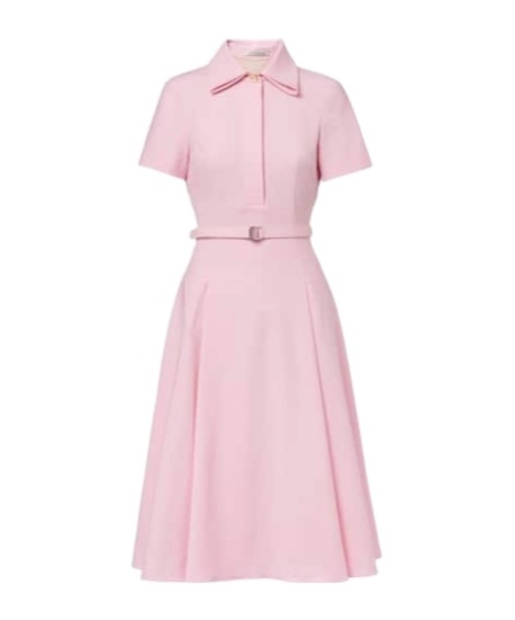 EMILIA WICKSTEAD Iwona Belted Shirt Dress - Pink