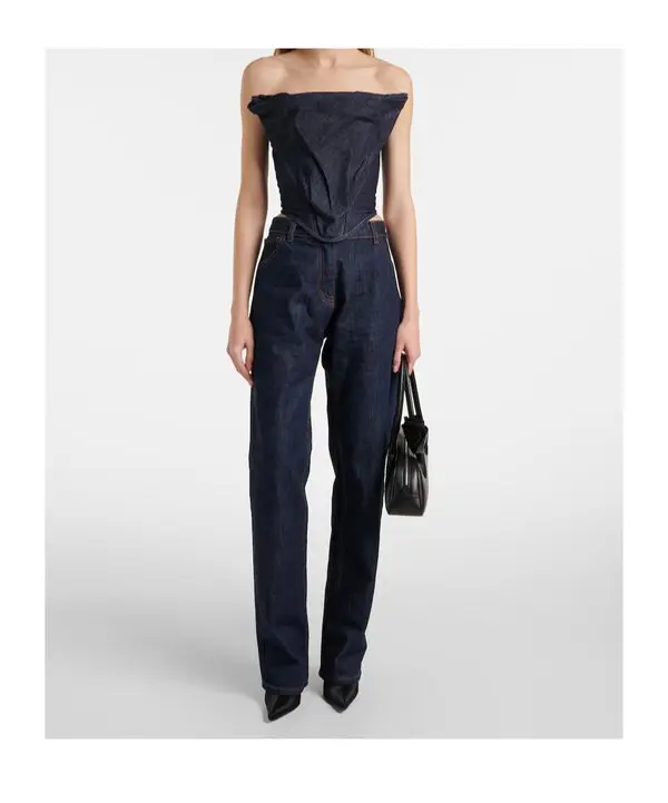 Magda Butrym Re25 Denim Corset Top