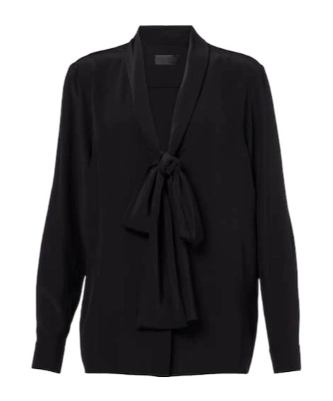NILI LOTAN Tie Shirt - Black