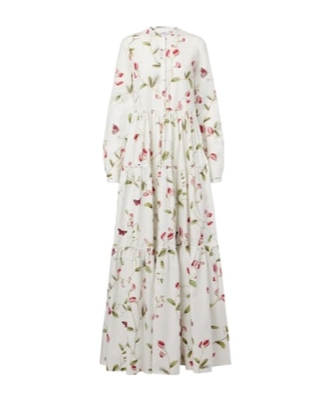 Giambattista Valli Floral Cotton Maxi Dress - White