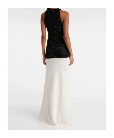 Staud Gabrielle Beaded Crêpe Gown