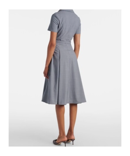 EMILIA WICKSTEAD Iwona Belted Midi Dress - Gray