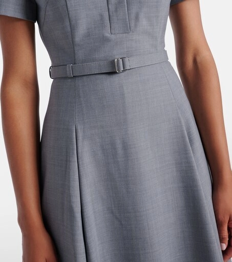 EMILIA WICKSTEAD Iwona Belted Midi Dress - Gray