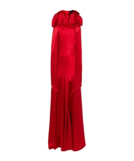 Simone Rocha Silk Satin Gown With Oversized Bows And Open Back - Red
