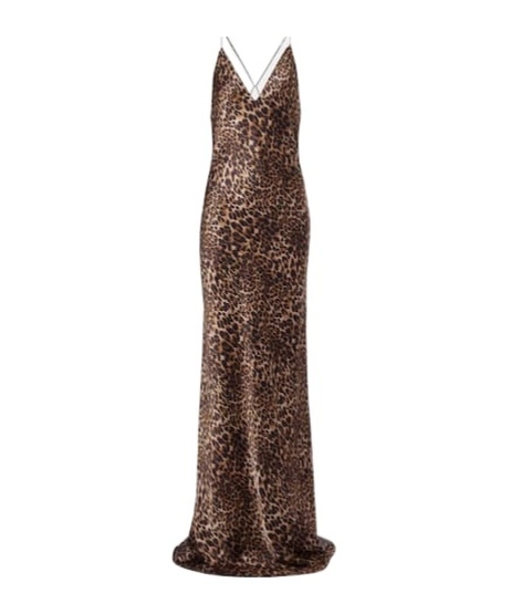 NILI LOTAN Printed Dress Skirt - Brown