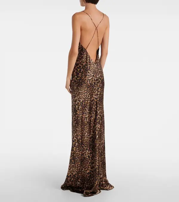 NILI LOTAN Printed Maxi Dress
