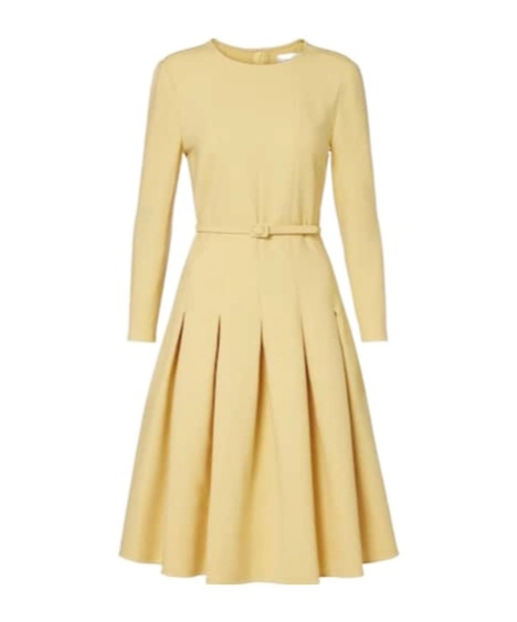 Oscar De La Renta Pleated Crêpe Midi Dress - Nude