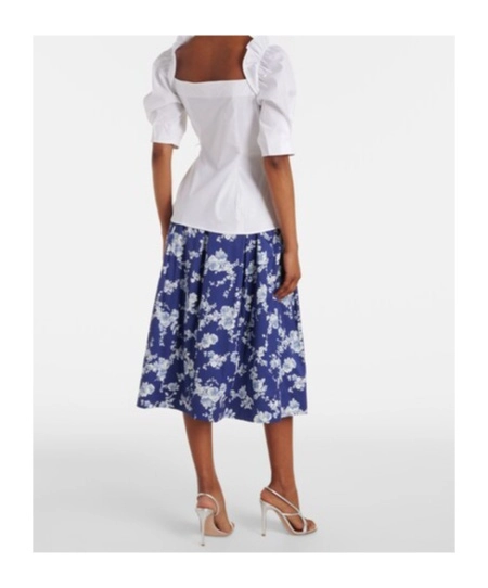 Carolina Herrera Cotton-blend Wrap Top