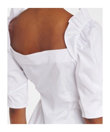 Carolina Herrera Cotton-blend Wrap Top