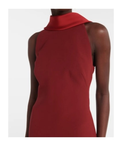 SAFIYAA LONDON Satin Trim Crepe Dress
