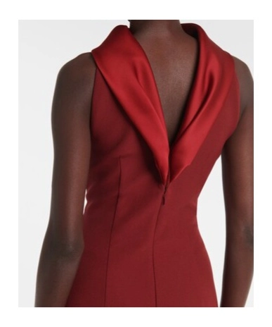 SAFIYAA LONDON Satin Trim Crepe Dress