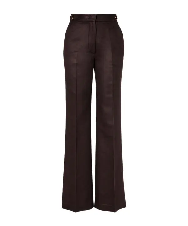 Gabriela Hearst Vesta Silk Flared Pants - Brown