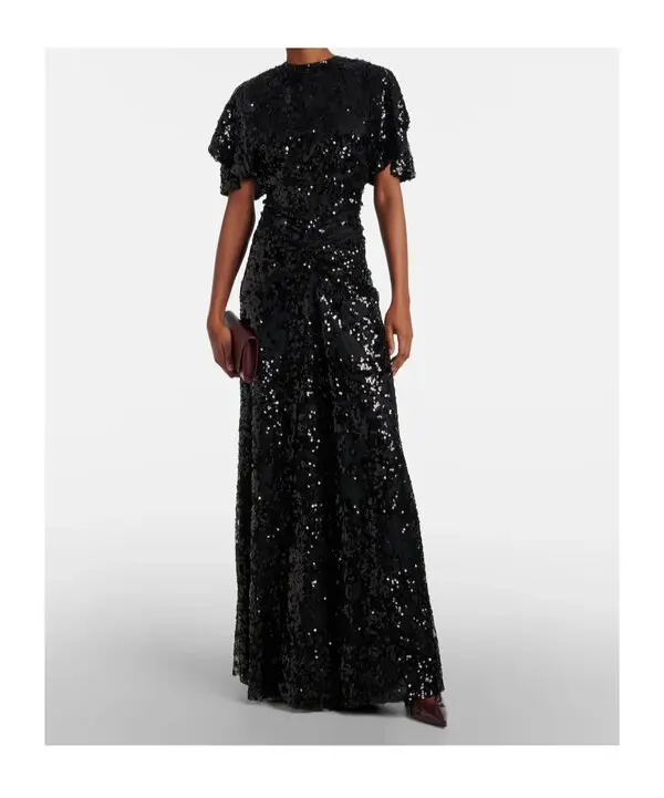 Victoria Beckham Sequined Gathered Gown