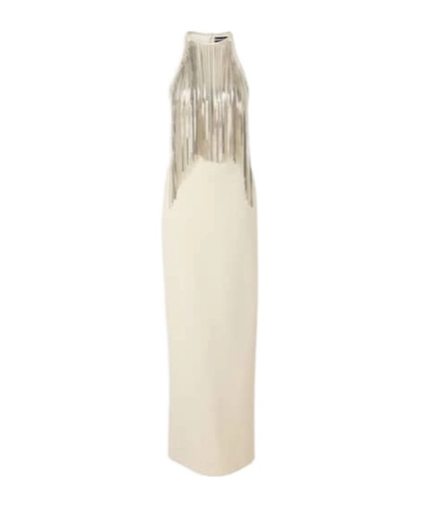 David Koma Chain-trimmed Crepe Gown